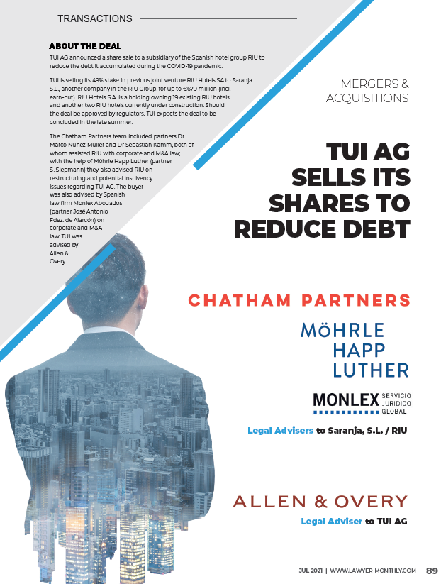 Chatham Partners berät große Transaktion im Hotelsektor | Chatham Partners